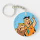 Barney Rubble and Fred Flintstone Keychain | Zazzle
