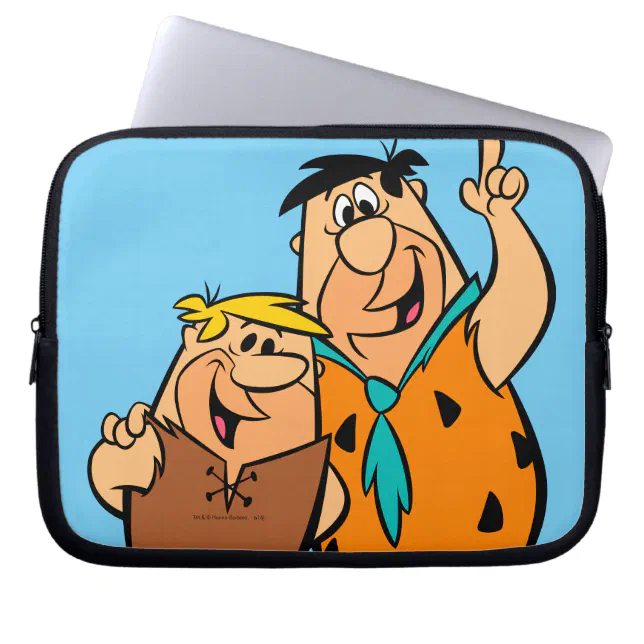 Barney Rubble and Fred Flintstone Laptop Sleeve | Zazzle