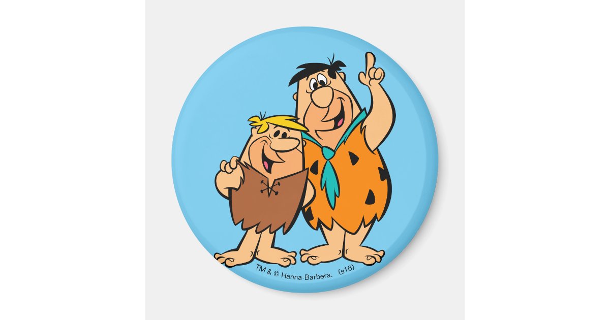 Barney Rubble and Fred Flintstone Magnet | Zazzle
