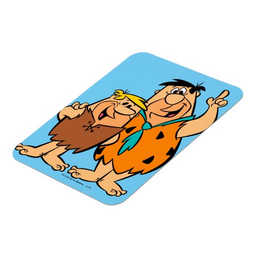 Barney Rubble and Fred Flintstone Magnet | Zazzle