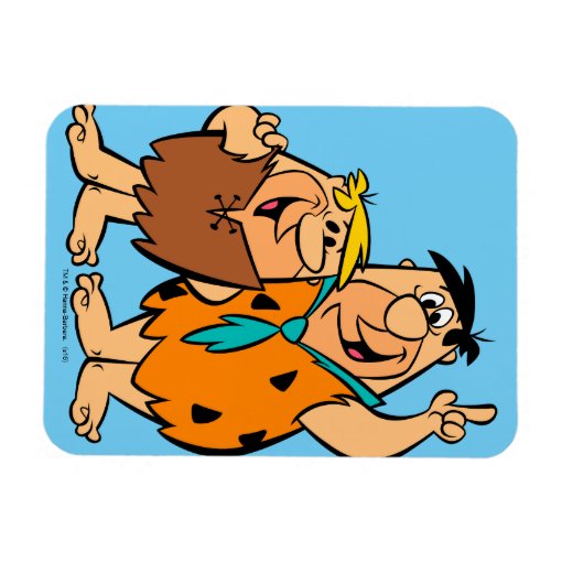 Barney Rubble and Fred Flintstone Magnet | Zazzle