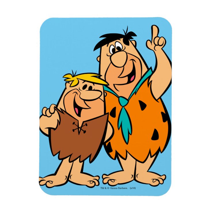 Barney Rubble and Fred Flintstone Magnet | Zazzle