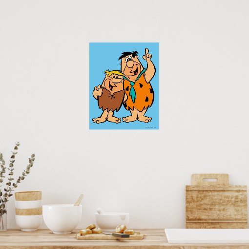 Barney Rubble and Fred Flintstone Poster | Zazzle
