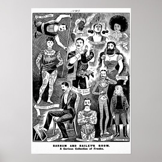 Barnum & Bailey's Freak Show Poster | Zazzle.com