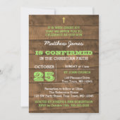 Barnwood Green Confirmation Invitation | Zazzle