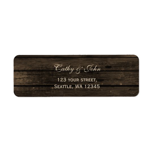 Barnwood rustic wedding address label | Zazzle.com