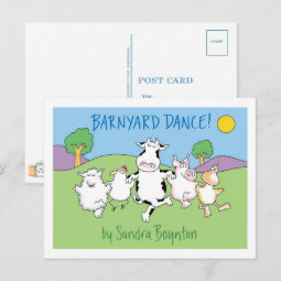 BARNYARD DANCE! postcard by Sandra Boynton | Zazzle