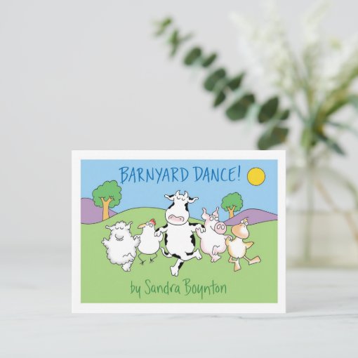 BARNYARD DANCE! postcard by Sandra Boynton | Zazzle