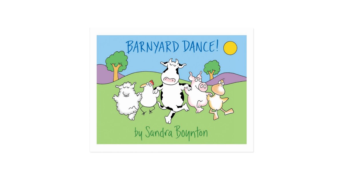 BARNYARD DANCE! postcard by Sandra Boynton | Zazzle.com