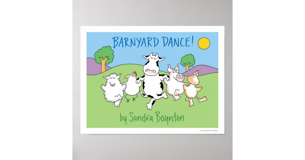 BARNYARD DANCE! poster by Sandra Boynton | Zazzle