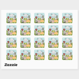 Barnyard Farm Animal Party Favor Sticker Labels | Zazzle