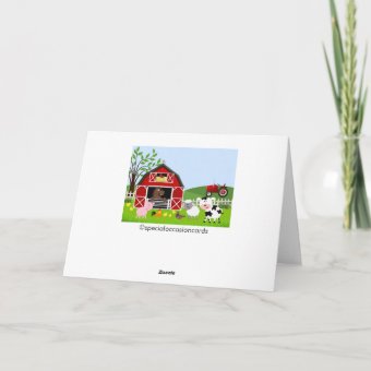 Barnyard Farm Animals Greeting Card | Zazzle