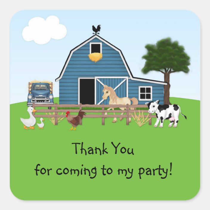 Barnyard Friends Sticker | Zazzle.com