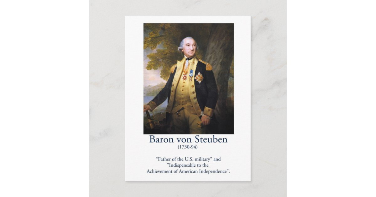 Baron von Steuben - US Military Postcard | Zazzle