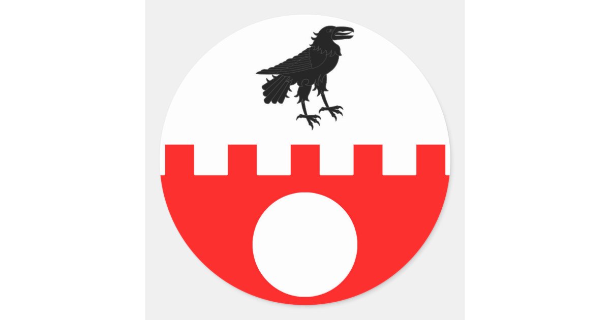 Barony of Raven's Fort Populace Badge Classic Round Sticker | Zazzle