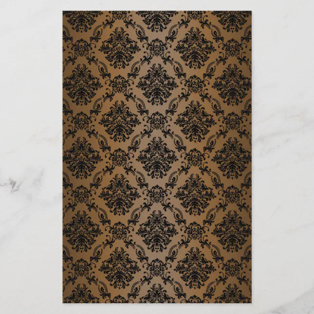 Baroque Brown Victorian Scrapbook Paper | Zazzle