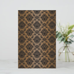 Baroque Brown Victorian Scrapbook Paper | Zazzle