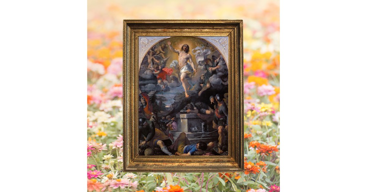 Baroque Catholic Art Resurrection of Jesus Easter Poster | Zazzle