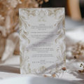 Baroque Elegance Wedding Menu Card | Zazzle