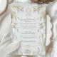 Baroque Elegance Wedding Menu Card | Zazzle
