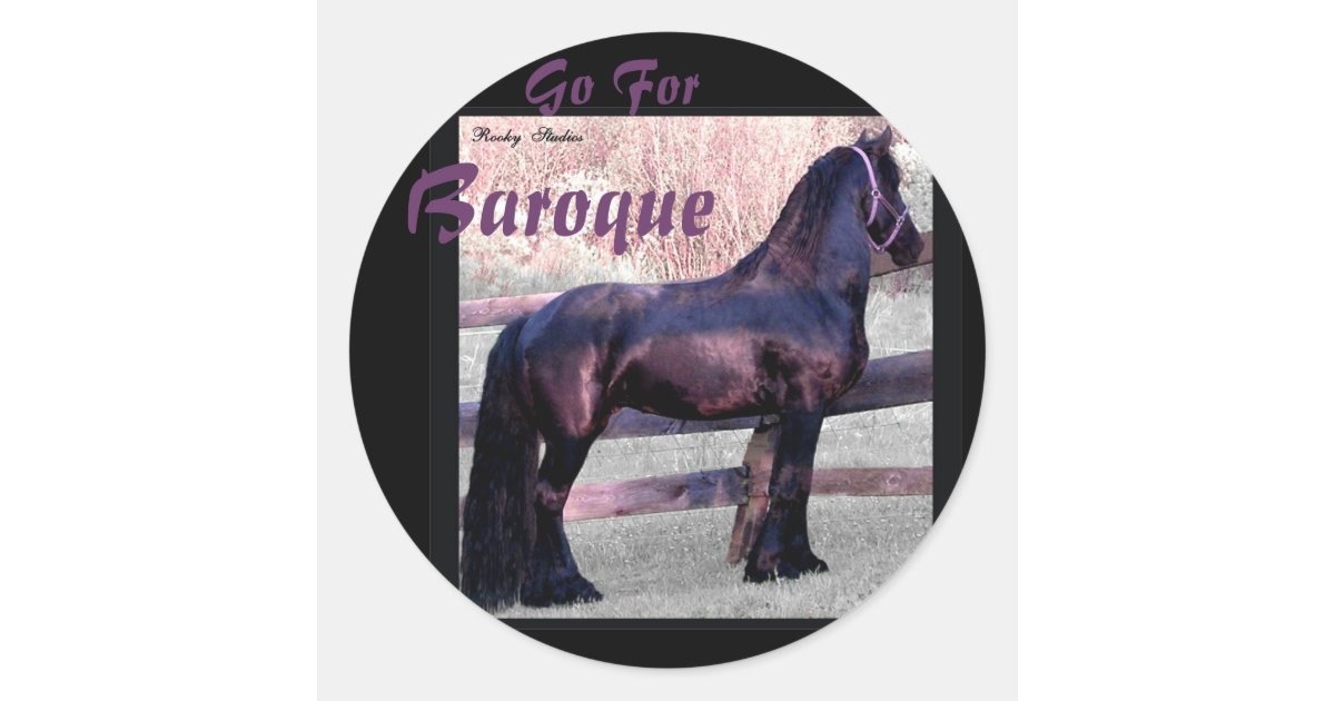 Baroque Friesian Stickers | Zazzle