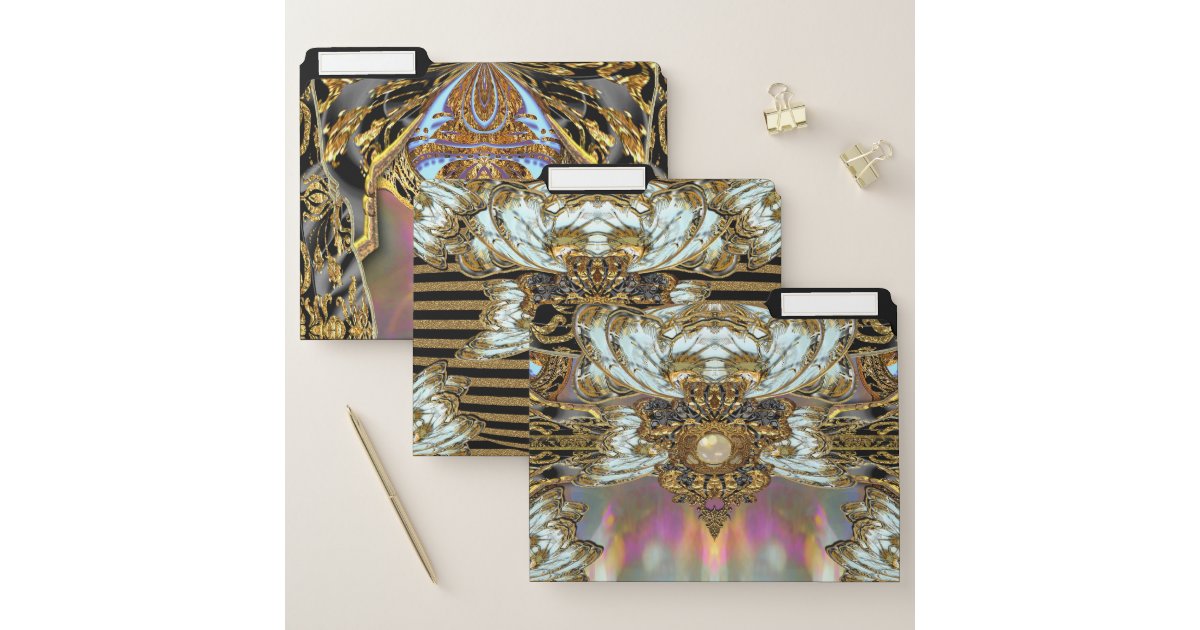 Baroque Gothic Beauty Collection File Folder | Zazzle