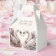 Baroque Heirloom Swan Antique Dusty Rose Wedding Favor Boxes | Zazzle