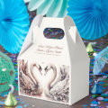 Baroque Heirloom Swan Antique Dusty Rose Wedding Favor Boxes | Zazzle