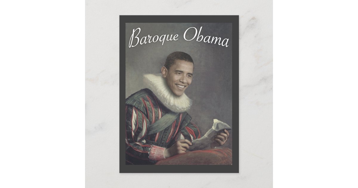 Baroque Obama Postcard | Zazzle