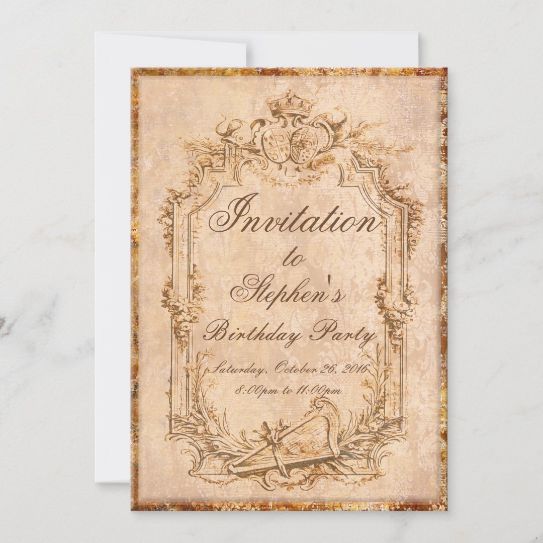 Baroque Vintage Invitation | Zazzle