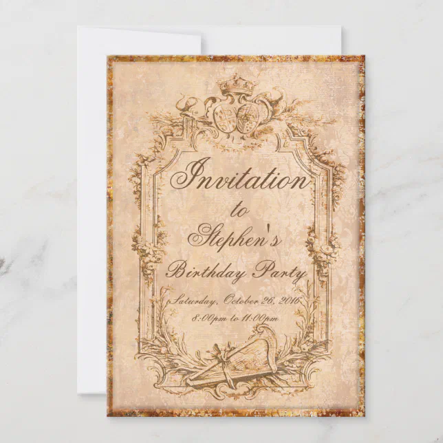 Baroque Vintage Invitation | Zazzle