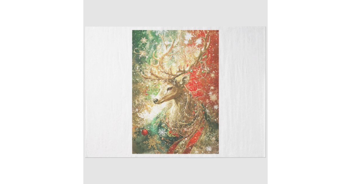 Barque Deer Tissue Paper | Zazzle