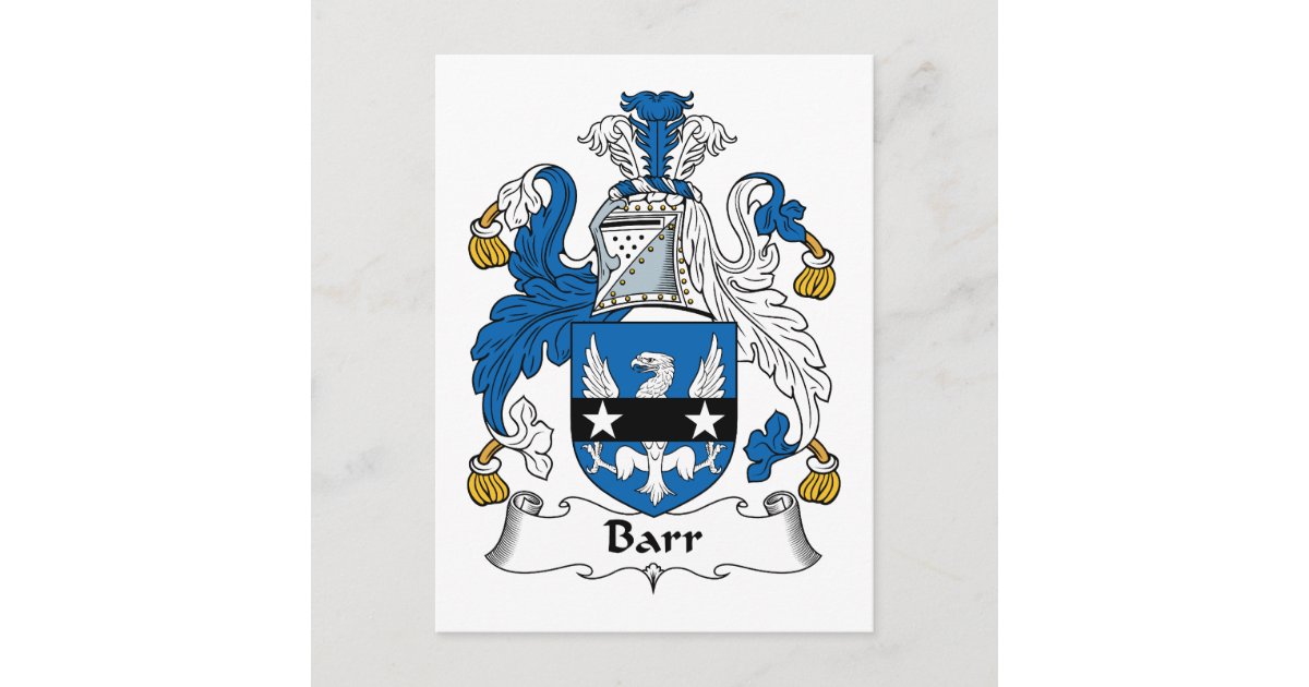 Barr Family Crest Postcard | Zazzle