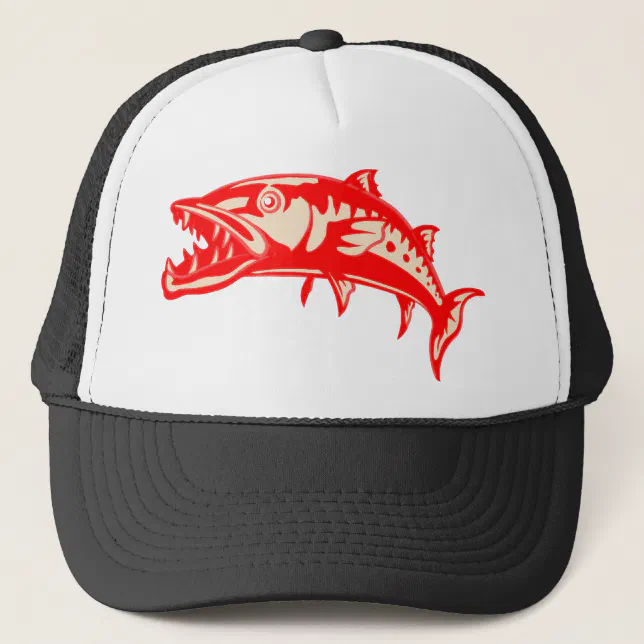 Barracuda Fish #6 Trucker Hat | Zazzle