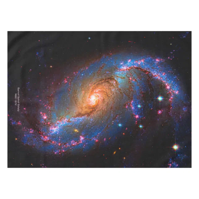 Barred Spiral Galaxy NGC 1672 Tablecloth | Zazzle