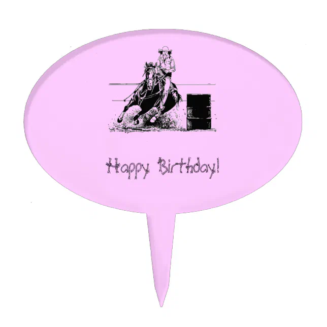 Barrel Racer & Cowgirl Cake Topper | Zazzle