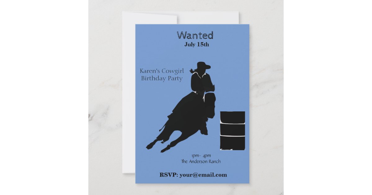 Barrel Racer Invitation | Zazzle