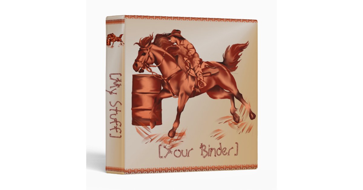 Barrel Racing binder_15_back.v4 Binder | Zazzle