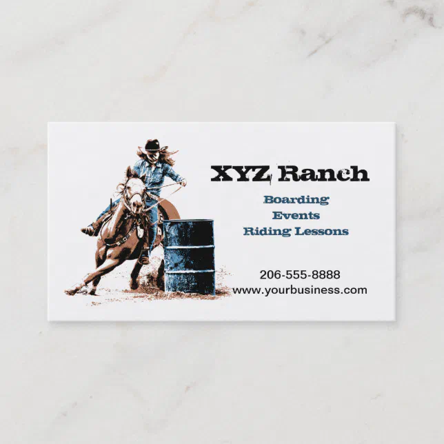 Barrel Racing Business Card | Zazzle