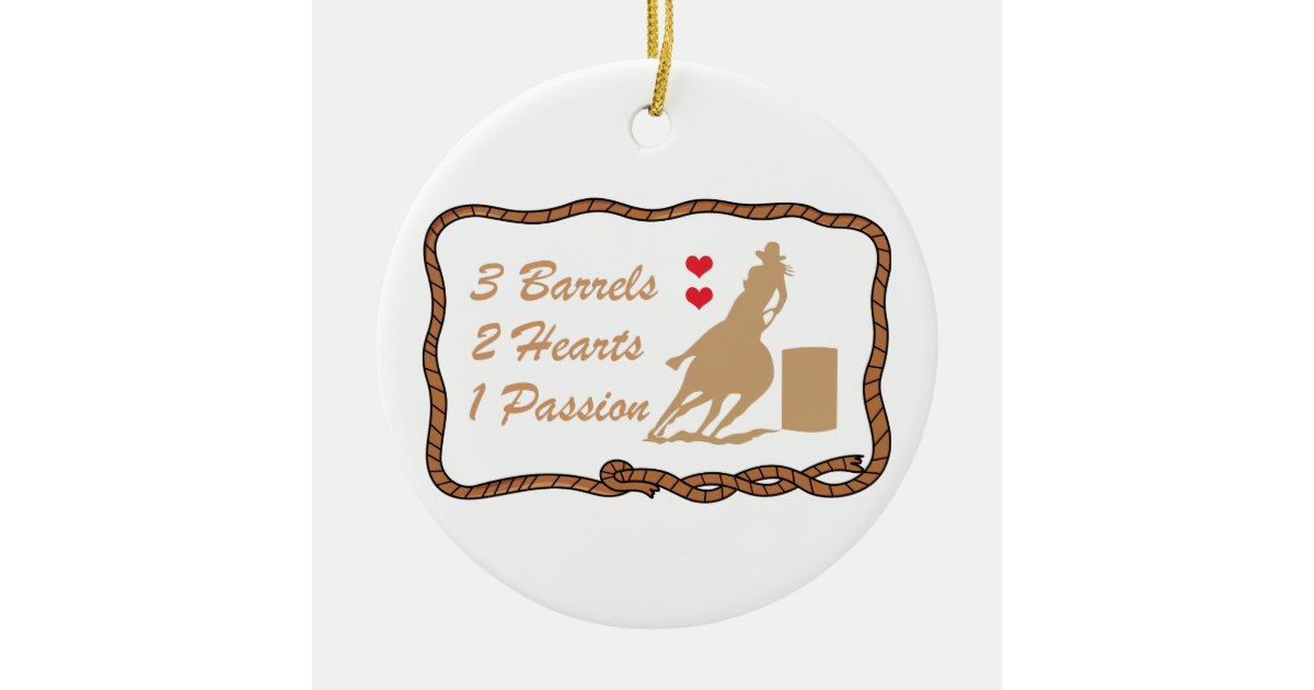 Barrel Racing Ceramic Ornament | Zazzle