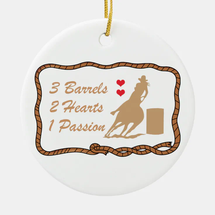 Barrel Racing Ceramic Ornament | Zazzle