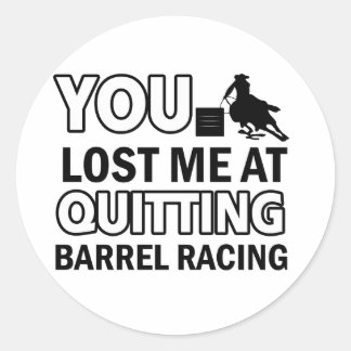 Barrel racing designs round stickers