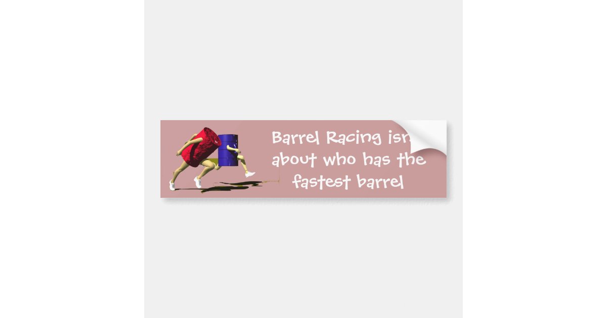 Barrel Racing - Girls - Racing Barrels Bumper Sticker | Zazzle