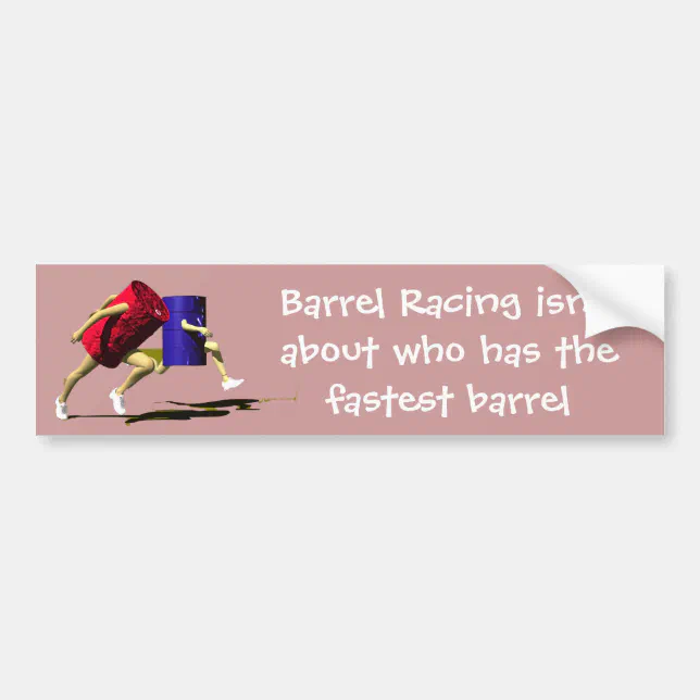 Barrel Racing - Girls - Racing Barrels Bumper Sticker | Zazzle