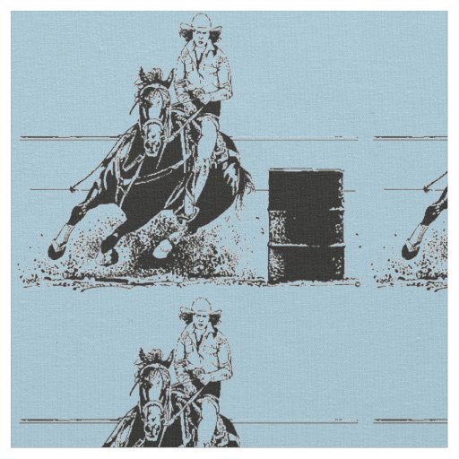 Barrel Racing Horse Fabric | Zazzle