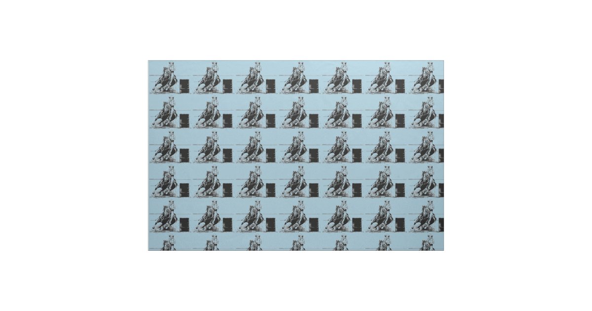 Barrel Racing Horse Fabric | Zazzle