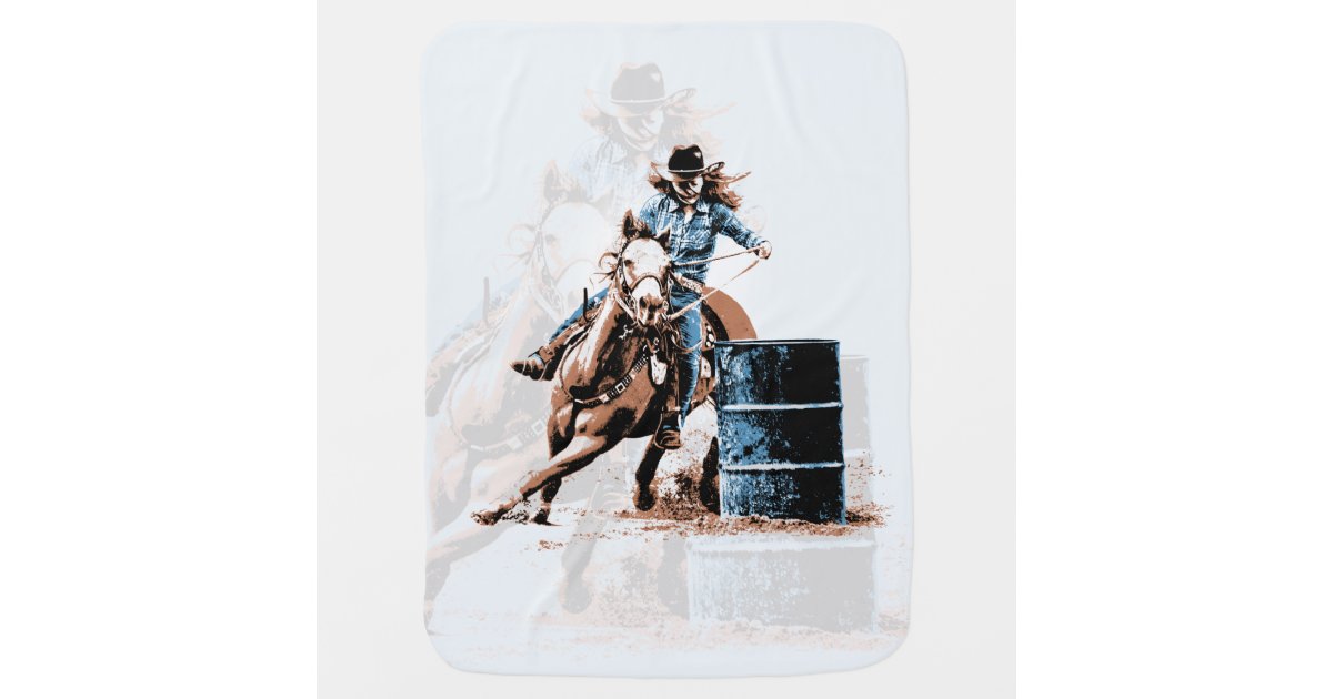 Barrel Racing Swaddle Blanket | Zazzle