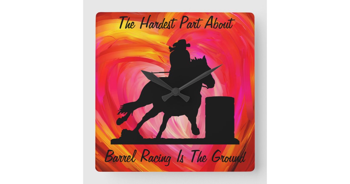 Barrel Racing Wall Clock | Zazzle