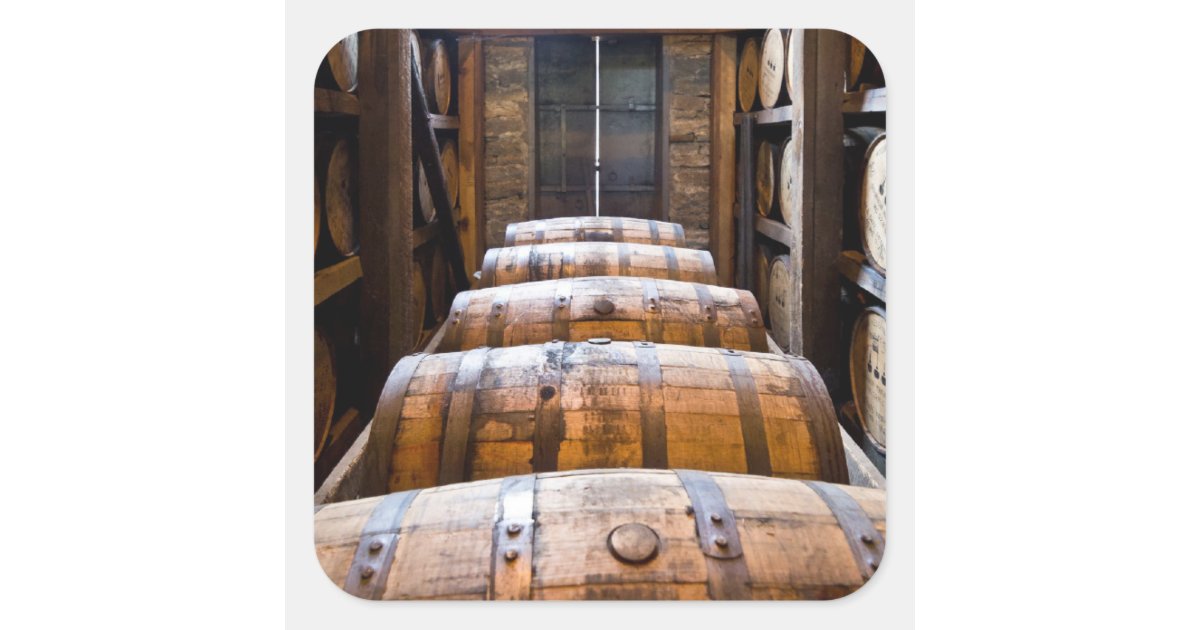 barrels square sticker | Zazzle