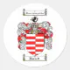 BARRETT FAMILY CREST - BARRETT COAT OF ARMS CLASSIC ROUND STICKER | Zazzle